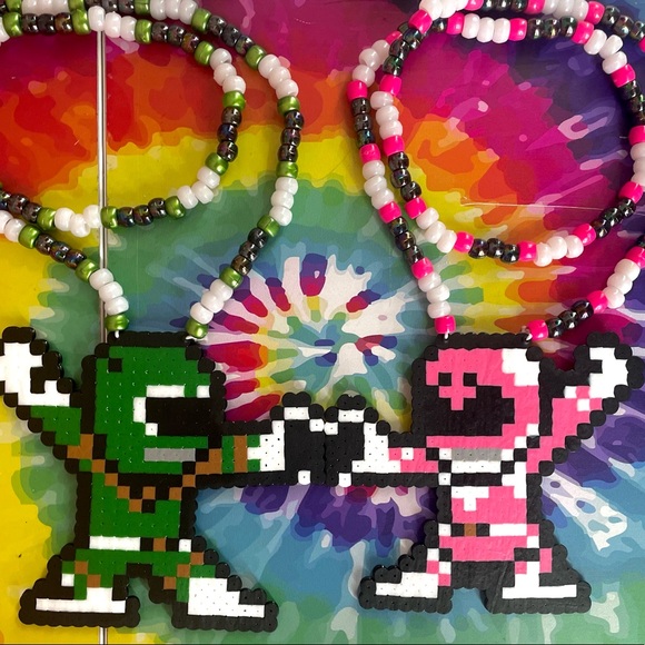 Accessories | Couple Power Rangers Perler Necklaces | Poshmark